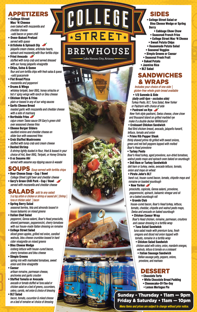 College Street Brewhouse & Pub - Lake Havasu City, AZ | Mohave Local